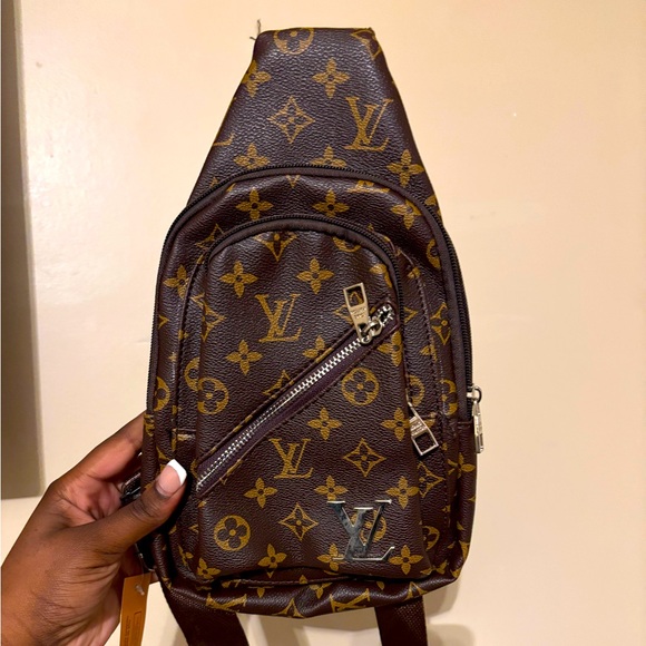 Bags | Brown Monogram Sling Bag | Poshmark